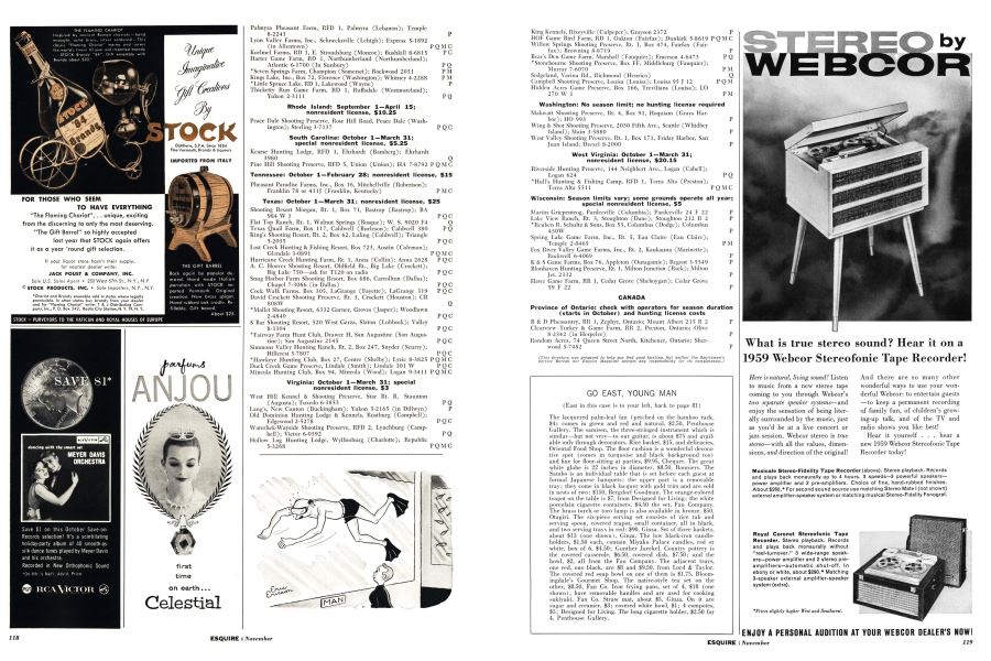 Webcor | Esquire | NOVEMBER, 1958