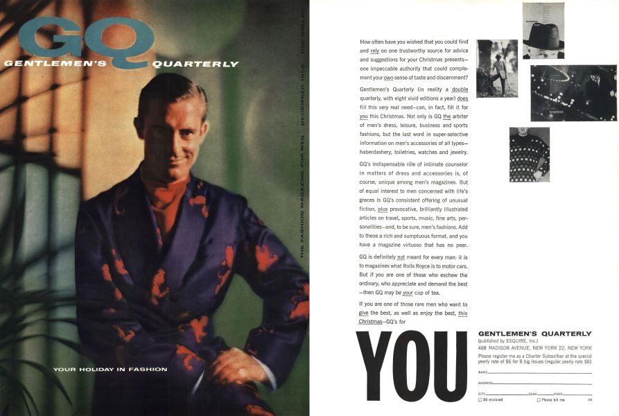 GQ Gentlemen's Quarterly | Esquire | DECEMBER, 1958