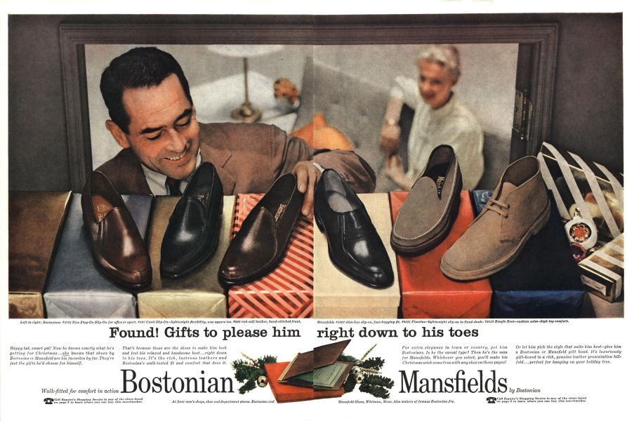 Bostonian: Mansfields | Esquire | DECEMBER, 1958