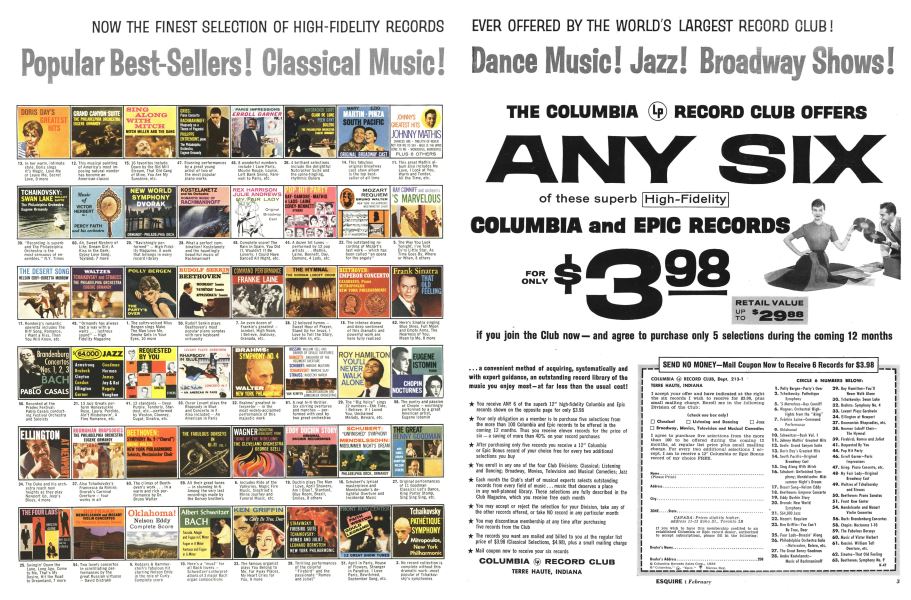COLUMBIA RECORD CLUB | Esquire | FEBRUARY, 1959