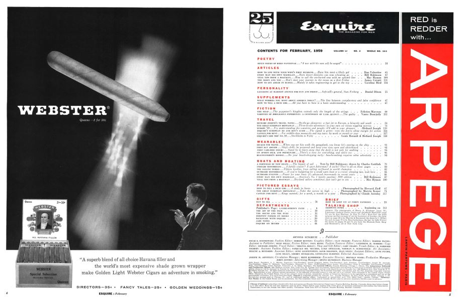 WEBSTER | Esquire | FEBRUARY, 1959