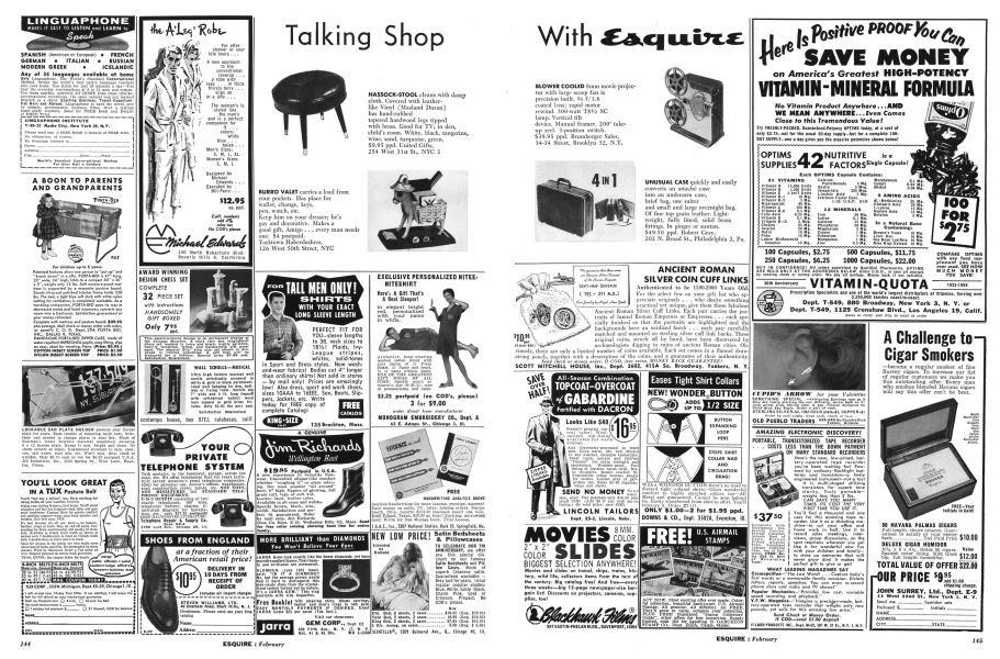 Advertisements | Esquire | FEBRUARY, 1959