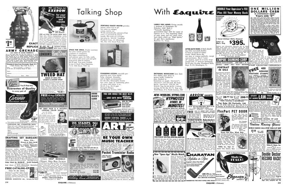 Advertisements | Esquire | FEBRUARY, 1959
