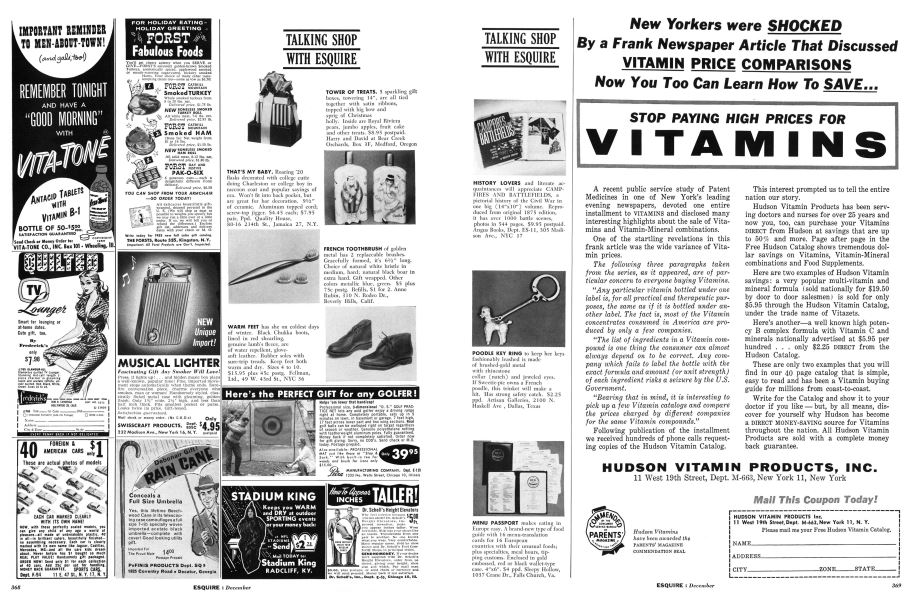 Advertisements | Esquire | DECEMBER, 1959