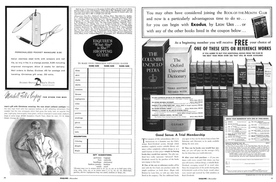 Advertisement | Esquire | DECEMBER, 1959