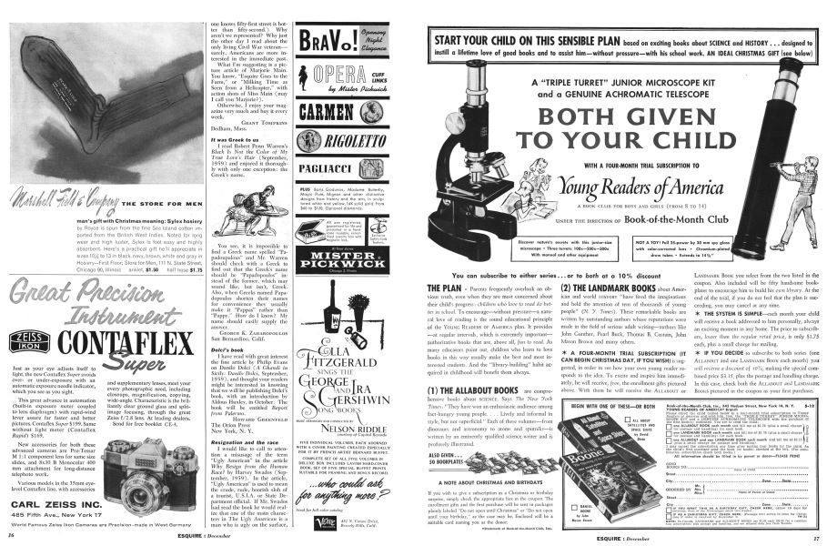 Book-of-the-Month Club, Inc. | Esquire | DECEMBER, 1959