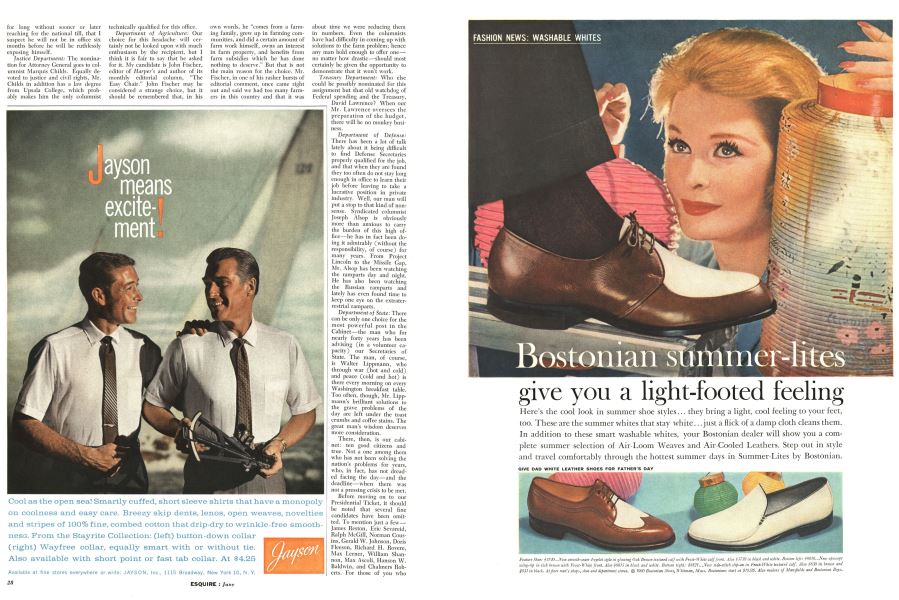 Bostonian Shoes | Esquire | JUNE, 1960