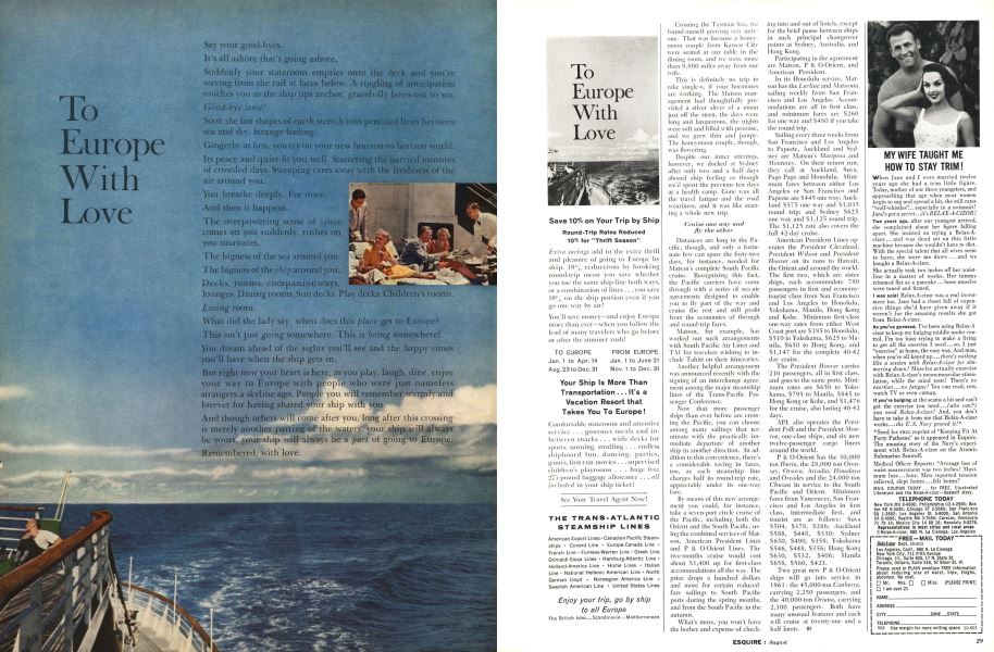 Advertisement | Esquire | AUGUST, 1960