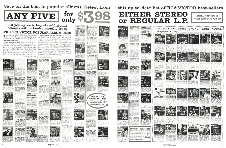 Advertisement | Esquire | AUGUST, 1960