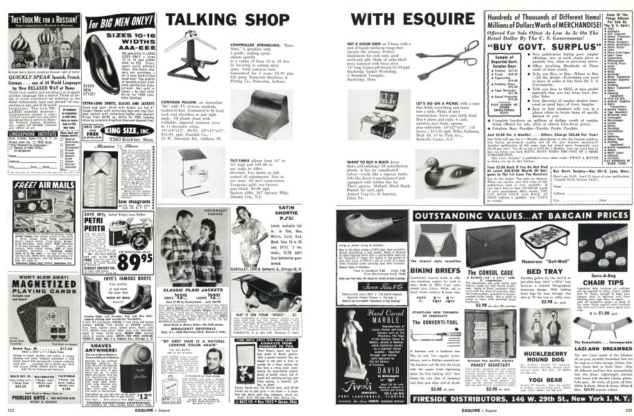 Advertisements | Esquire | AUGUST, 1960