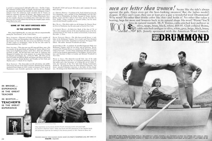 Advertisement: Drummond Sweaters | Esquire | SEPTEMBER, 1960