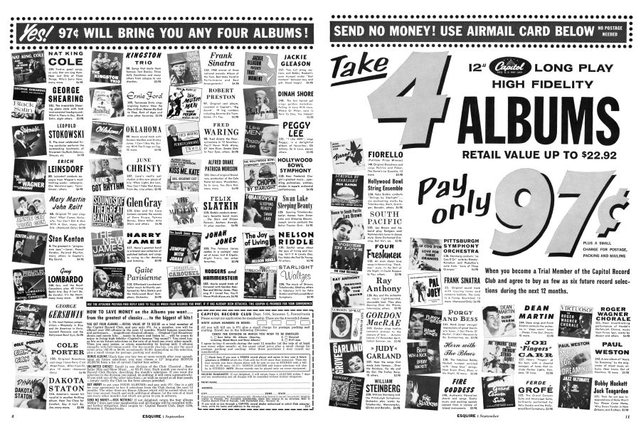 Capitol Record Club | Esquire | SEPTEMBER, 1960