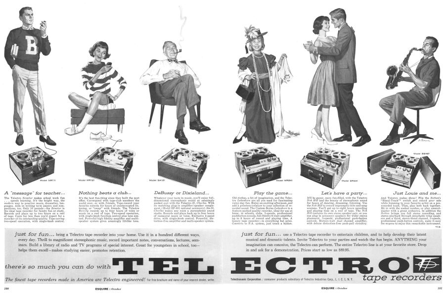 Telectro Industries Corp.: TELECTRO | Esquire | OCTOBER, 1960