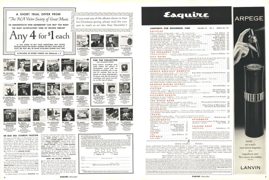 Masthead | Esquire | DECEMBER, 1960