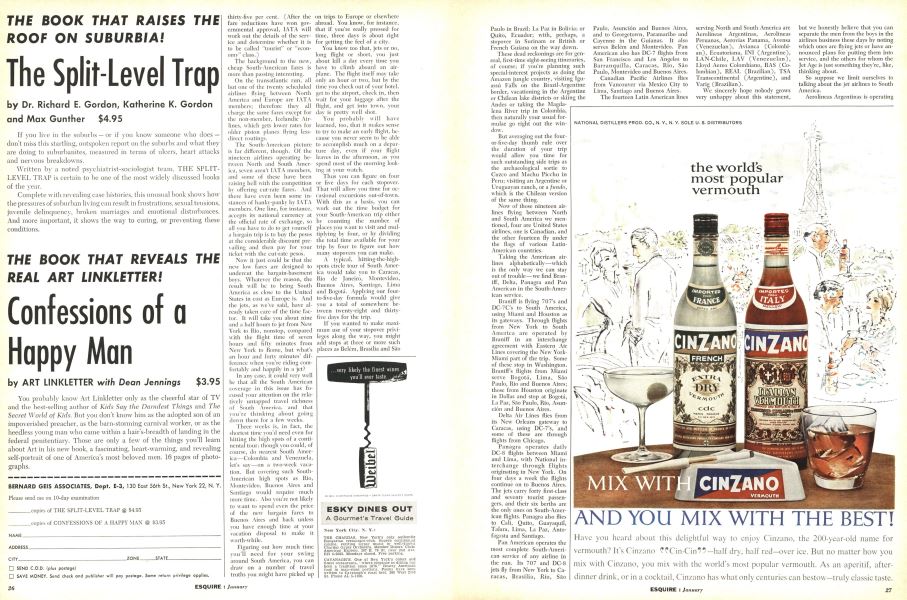 National Distillers Prod. Co.: Cinzano | Esquire | JANUARY, 1961