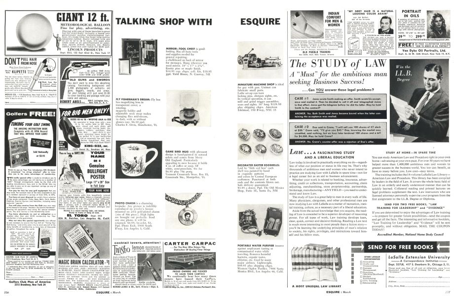 Advertisements | Esquire | MARCH, 1961