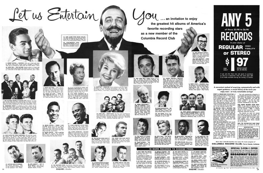 Columbia Record Club | Esquire | OCTOBER, 1961