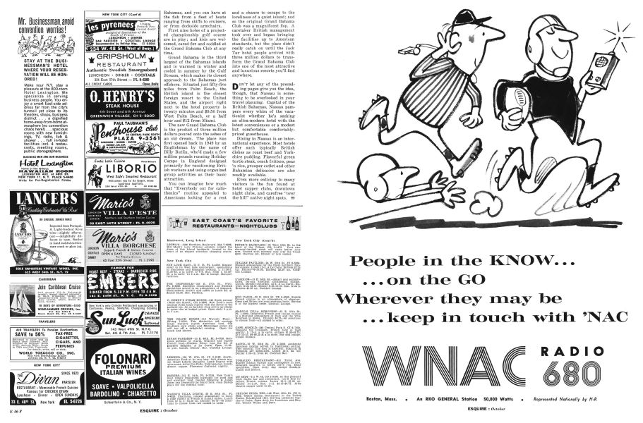 WNAC Radio 680 RKO General Station | Esquire | OCTOBER, 1961