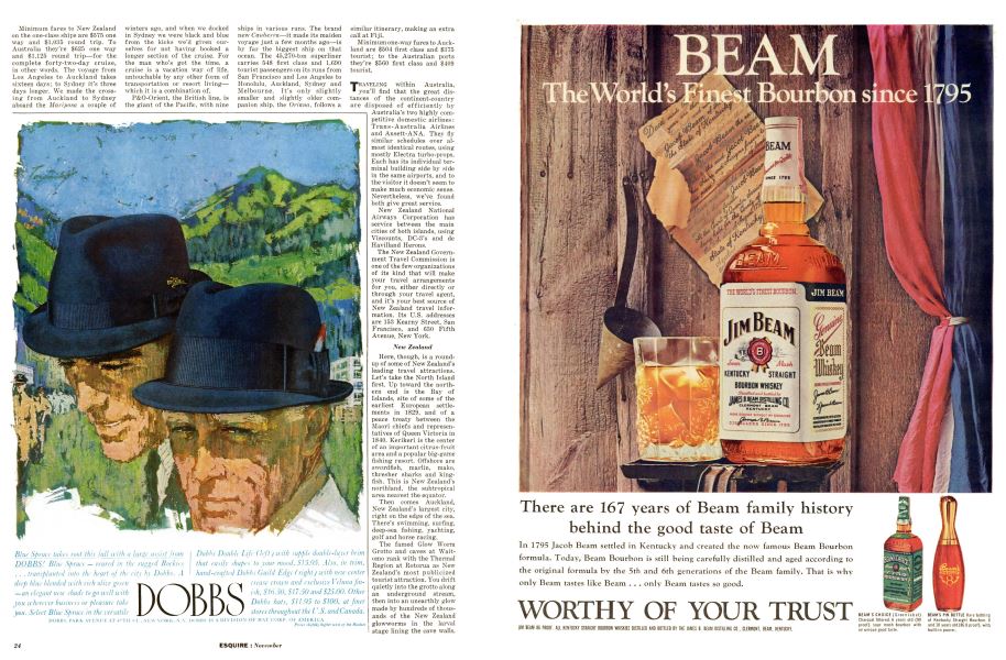 The James B. Beam Distilling Co.: Jim Beam | Esquire | NOVEMBER, 1961