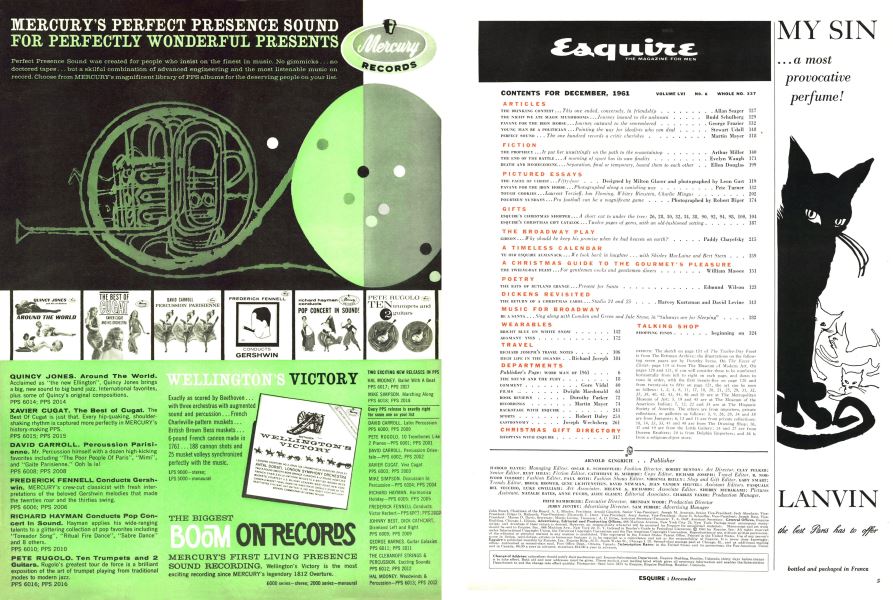 Contents for December, 1961 | Esquire | December 1961