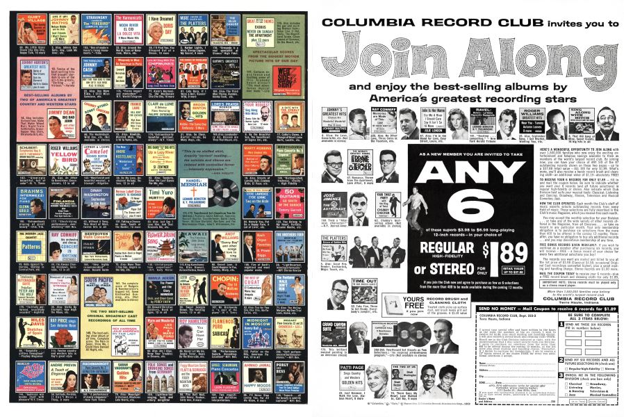 Columbia Record Club | Esquire | AUGUST, 1962