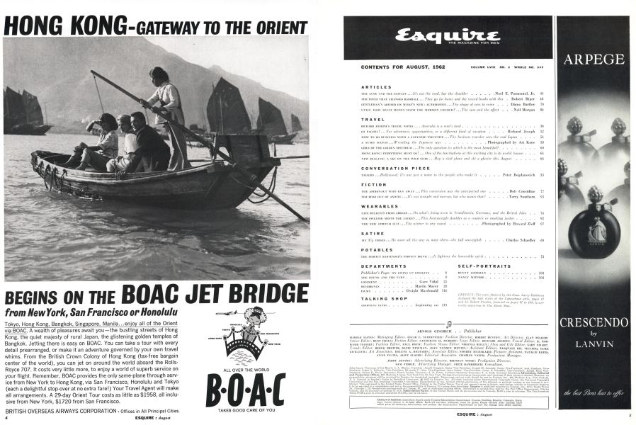 Contents for August, 1962 | Esquire | AUGUST, 1962