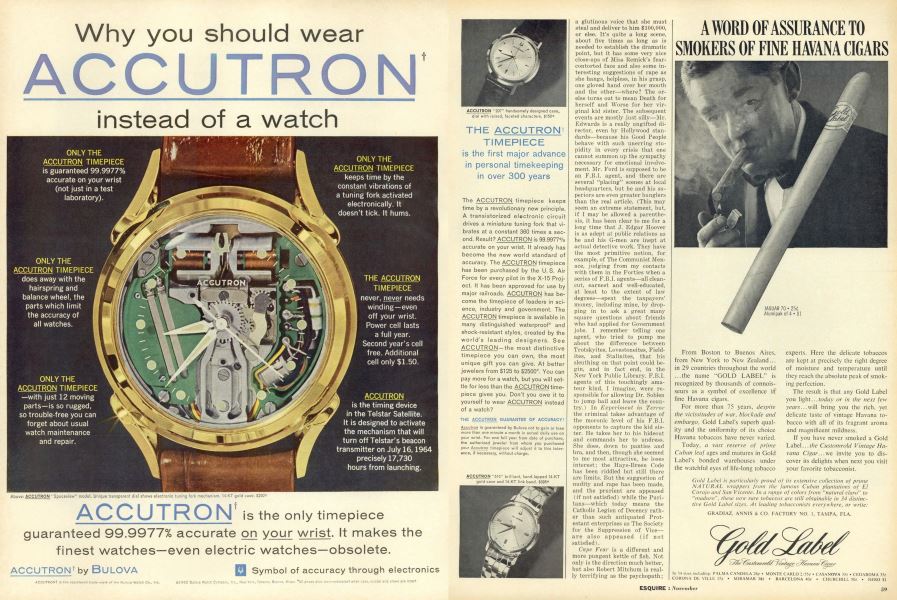 Gold Label | Esquire | NOVEMBER, 1962