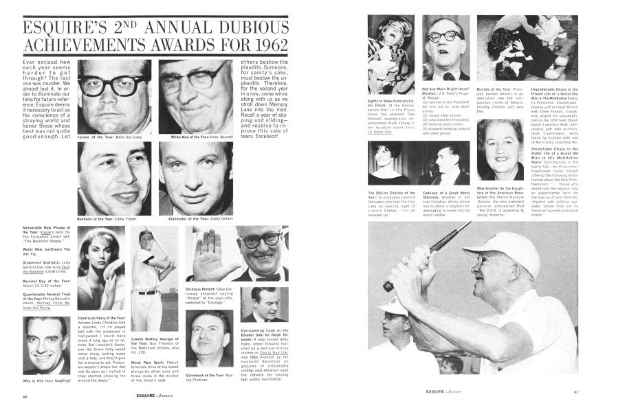 Esquire's 2nd Annual Dubious Achievements Awards for 1962 | Esquire ...