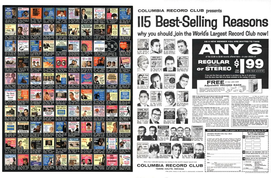 Columbia Record Club | Esquire | FEBRUARY, 1963