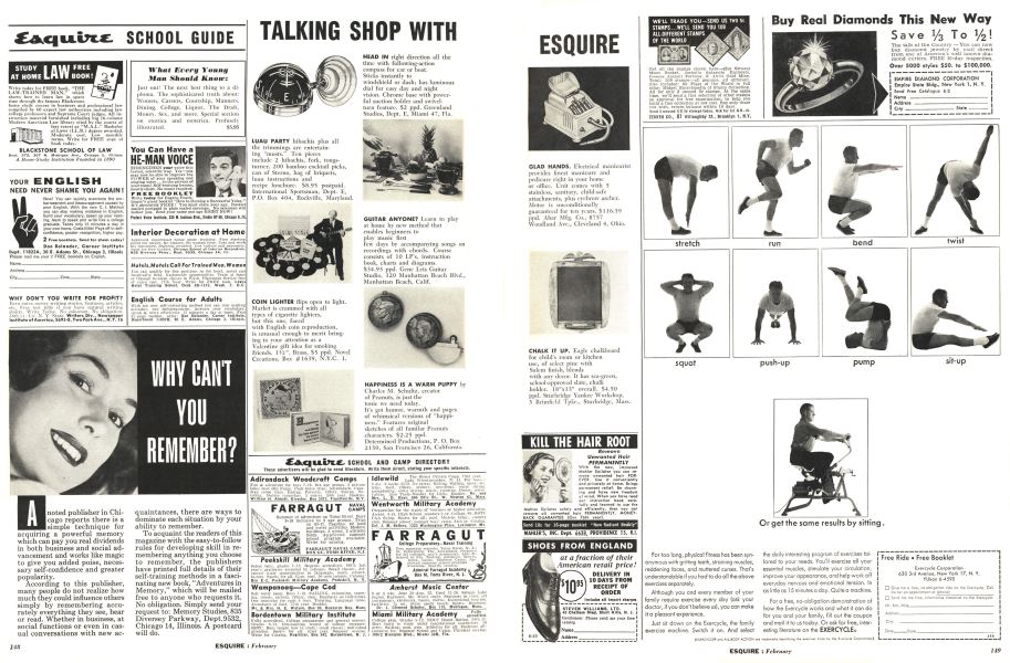 Advertisements | Esquire | FEBRUARY, 1963