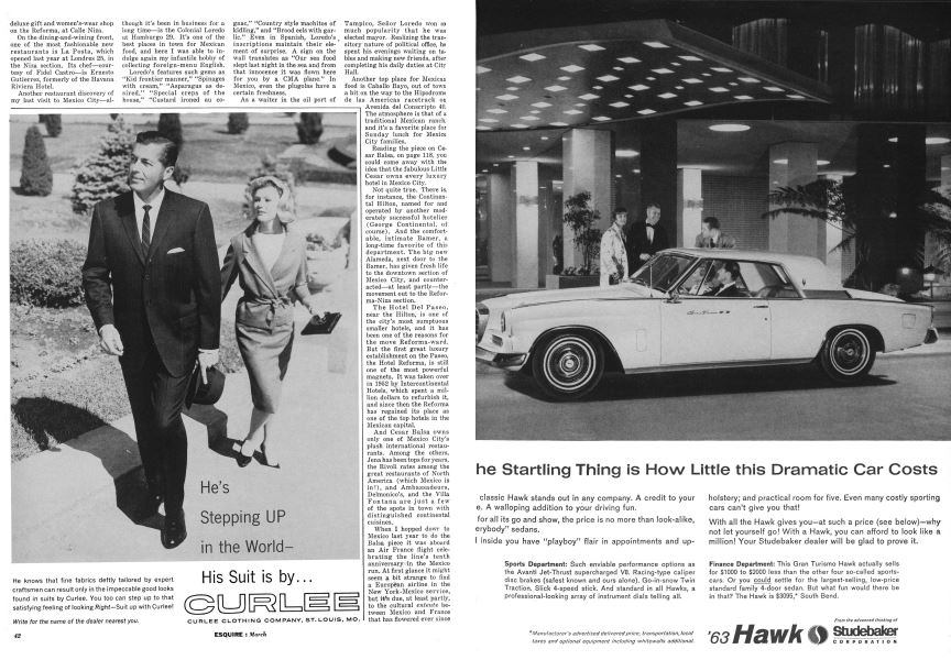 Curlee Clothing Company | Esquire | MARCH, 1963