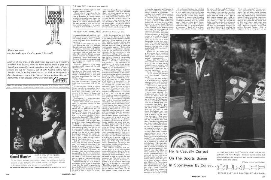 Curlee Clothing Company | Esquire | APRIL, 1963