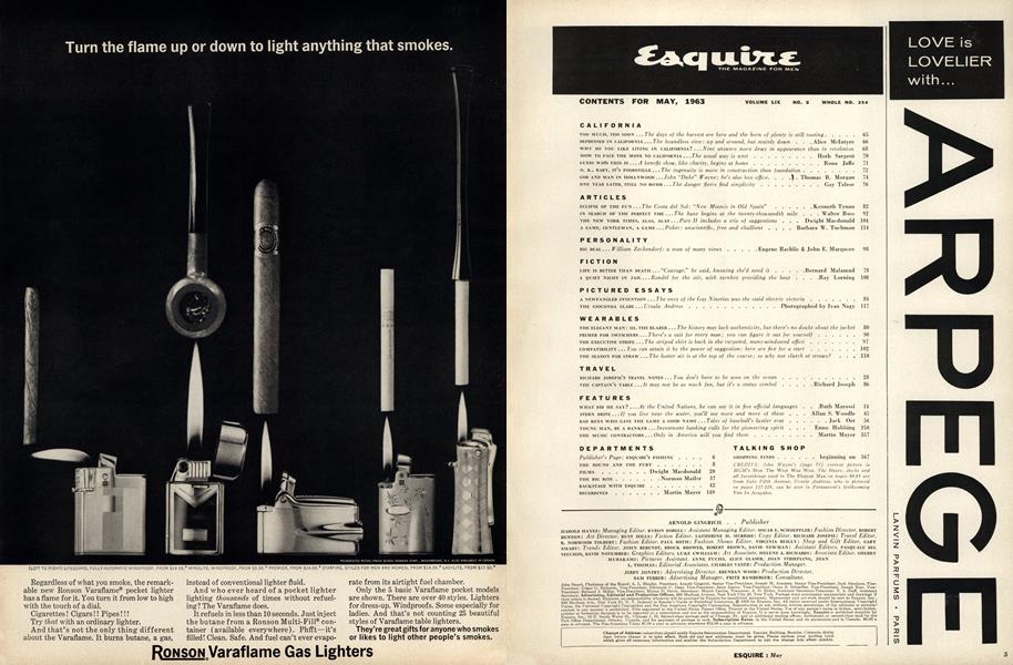 Advertisement | Esquire | MAY, 1963