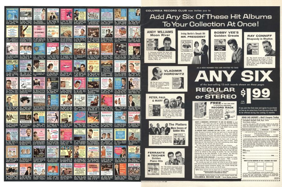 Colombia Records Club | Esquire | AUGUST, 1963