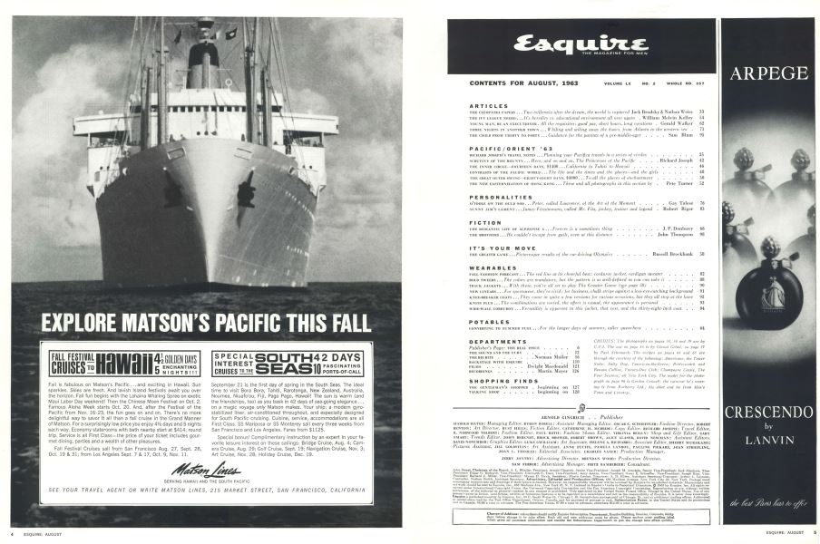 Matson Lines | Esquire | AUGUST, 1963