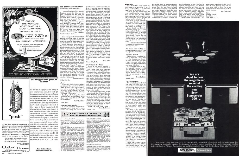 Advertisement | Esquire | SEPTEMBER, 1963