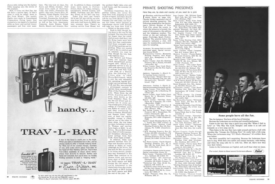 PRIVATE SHOOTING PRESERVES | Esquire | December 1963
