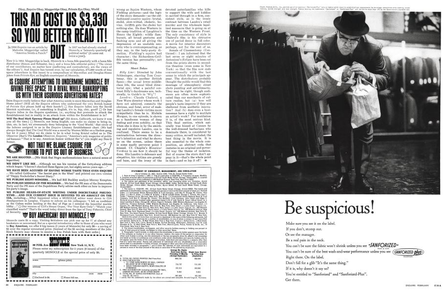Advertisement | Esquire | FEBRUARY, 1964
