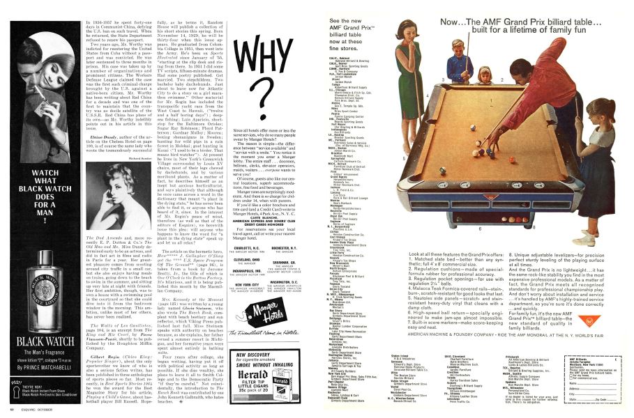 American Machine & Foundry Company | Esquire | OCTOBER, 1964