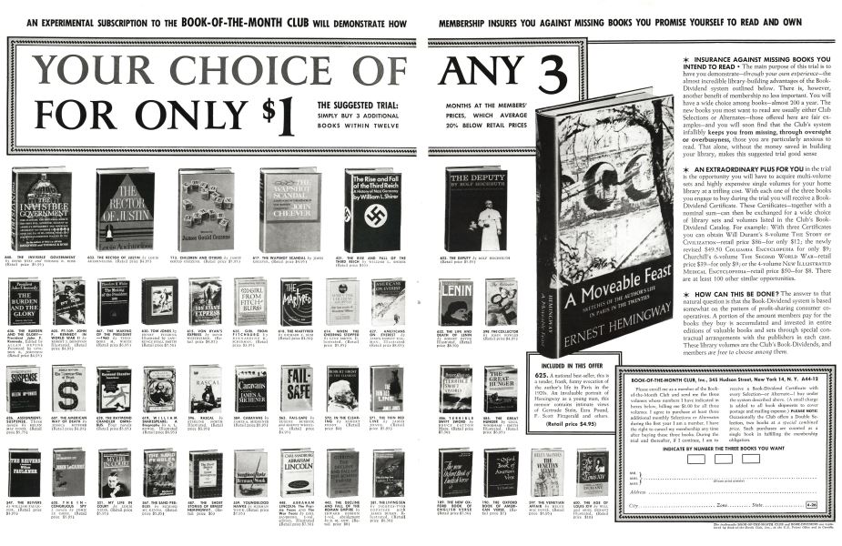 Book-of-the-Month Club, Inc. | Esquire | February 1965