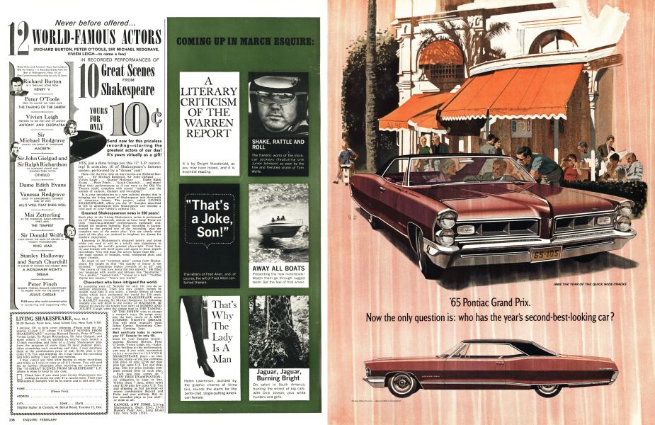 Coming Up in March Esquire: | Esquire | February 1965