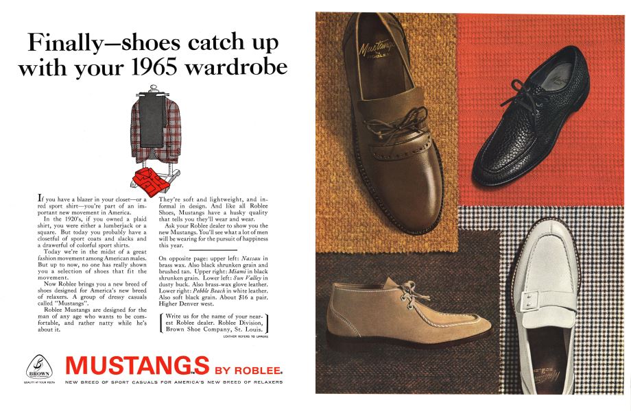 Brown Shoe Company: Mustangs | Esquire | MAY 1965