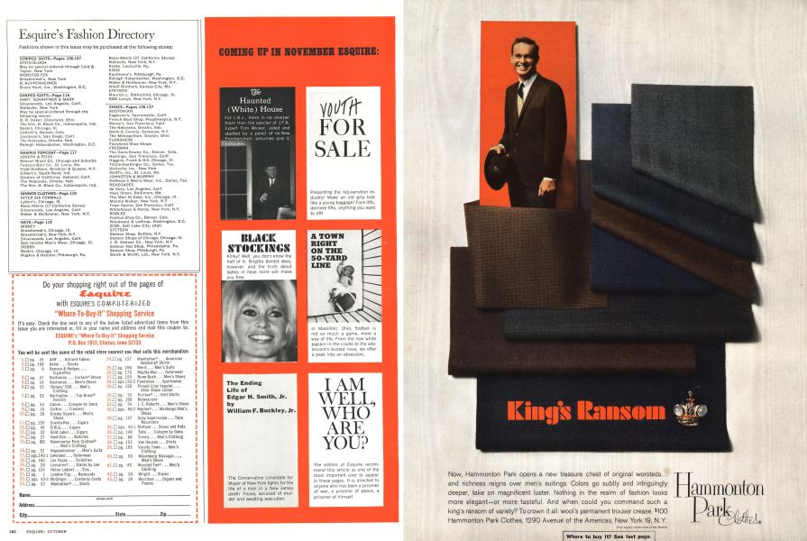 Hammonton Park Clothes: King’s Ransom | Esquire | OCTOBER 1965