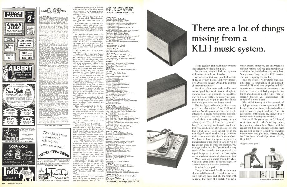 KLH: KLH music system | Esquire | JANUARY 1966