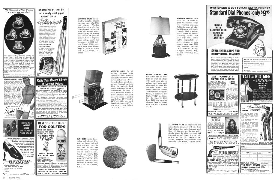 Advertisements Esquire April 1966
