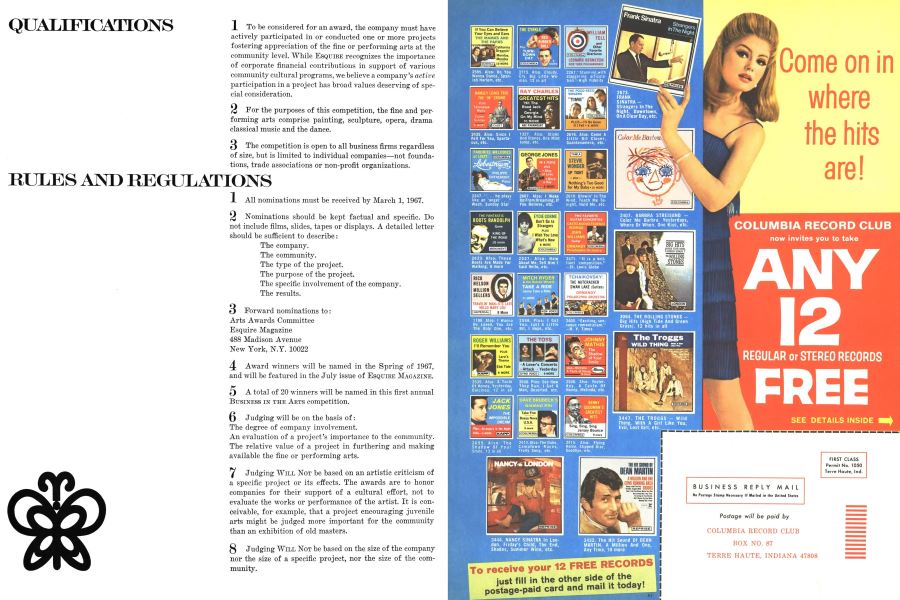 Columbia Record Club | Esquire | JANUARY 1967