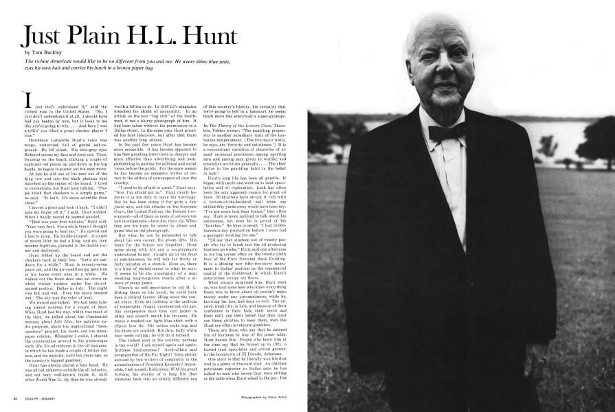 Just Plain H. L. Hunt | Esquire | JANUARY 1967