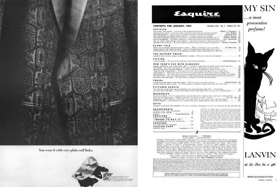 Contents for January, 1967 | Esquire | JANUARY 1967