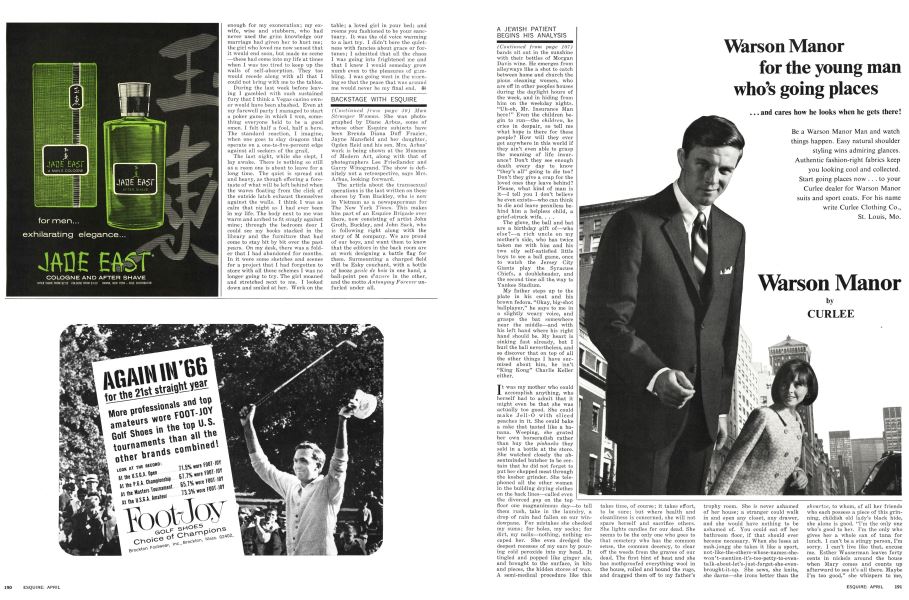 Curlee Clothing Co.: Warson Manor | Esquire | APRIL 1967