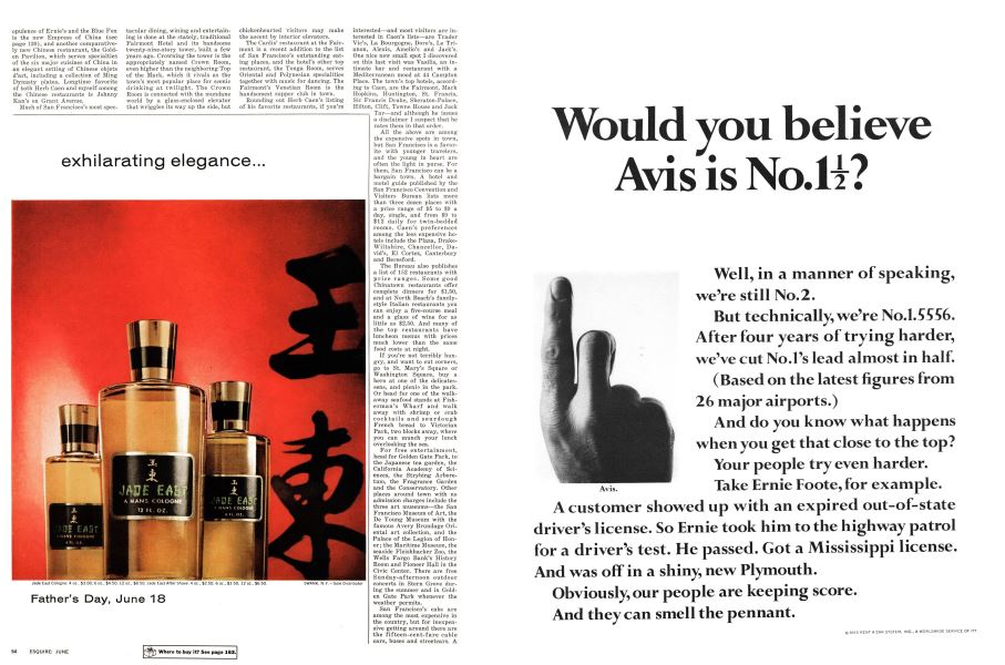 Advertisement: Jade East Cologne | Esquire | JUNE 1967